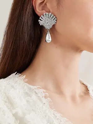 Alessandra Rich Crystal Clip Earrings