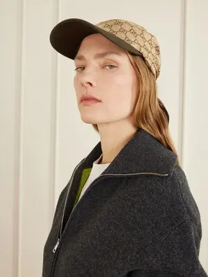 Gucci Cotton-twill Trimmed Printed Silk-twill Baseball Cap