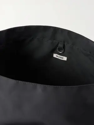 VALESQUE Leather-trimmed Shell Bucket Tote