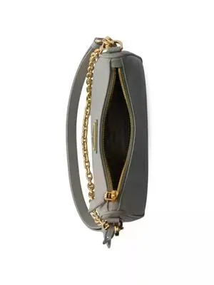 Prada Mini Re-edition Leather Shoulder Bag - Grey