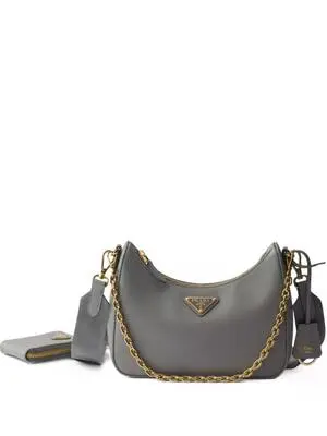 Prada Re-edition 2005 Saffiano Leather Shoulder Bag - Grey