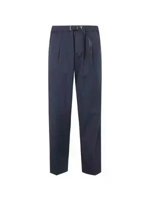 WHITE SAND Pleated Trousers With Pocket
