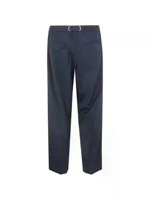 WHITE SAND Pleated Trousers With Pocket