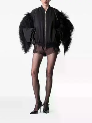 ARTICLE TEN Shearling-panel Bomber Jacket
