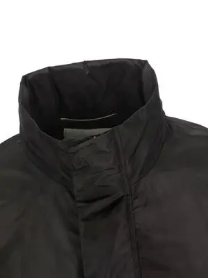 Saint Laurent Funnel Neck Silk Parka Coat