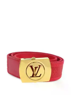 LOUIS VUITTON 2012 Monogram Cutout Belt - Red