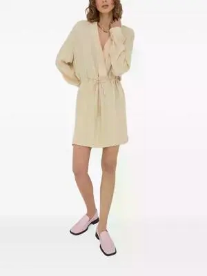 HERSKIND V-neck Mini Dress With Drawstring