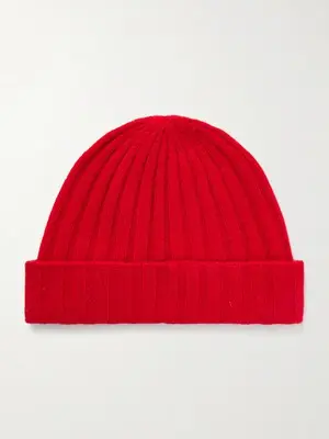 TOTEME Ribbed Cashmere Beanie - Red
