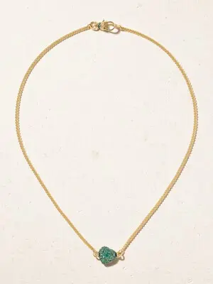 LUCY DELIUS 14-karat Gold Emerald Necklace - Green