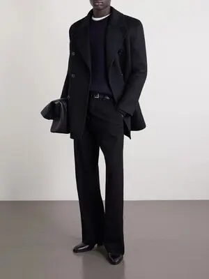 Saint Laurent Double-breasted Wool Pea Coat