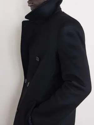 Saint Laurent Double-breasted Wool Pea Coat