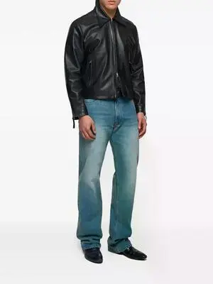 O.FILES Leather Jacket