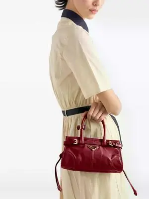 Prada Bonnie Leather Mini Handbag - Red
