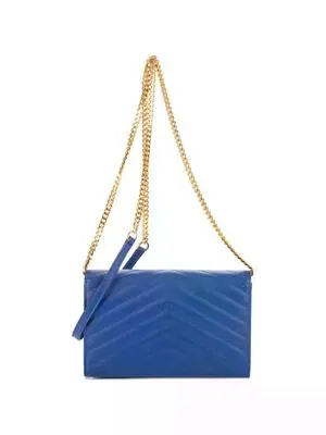 Saint Laurent Chevron Chain Wallet