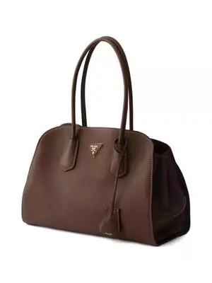 Prada Medium Leather Tote - Brown