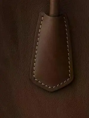 Prada Medium Leather Tote - Brown