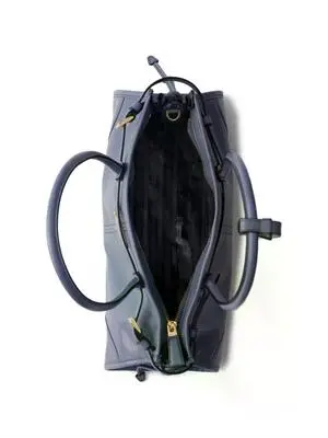 Prada Medium Bonnie Leather Tote Bag - Blue