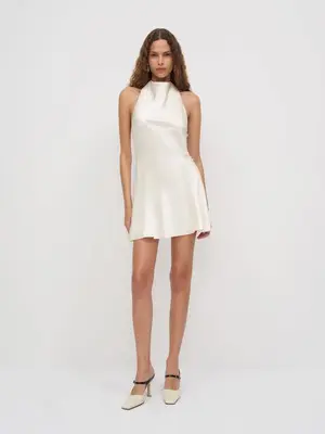 REFORMATION Roy Silk Mini Dress