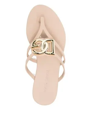 Dolce & Gabbana Dg Logo Thong Sandals - Pink
