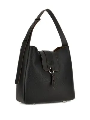 Hogan Leather Hobo Bag - Black