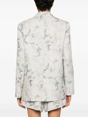 FORTE_FORTE Printed Single-breasted Blazer - Pink