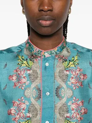 PIERRE-LOUIS MASCIA Printed Silk Shirt