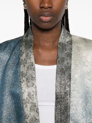 PIERRE-LOUIS MASCIA Printed Kimono Jacket - Sky Blue