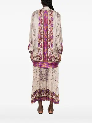 PIERRE-LOUIS MASCIA Printed Silk Shirt - Pink