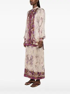 PIERRE-LOUIS MASCIA Printed Silk Shirt - Pink