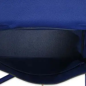 Hermès Togo Retourne Kelly 28 Ghw - Blue