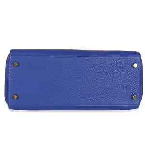 Hermès Togo Retourne Kelly 28 Ghw - Blue