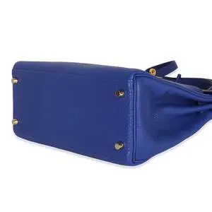 Hermès Togo Retourne Kelly 28 Ghw - Blue