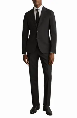 REISS Wool-blend Sport Coat - Black