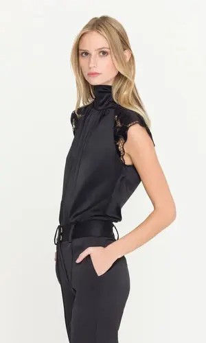 Generation Love Rachel Velvet Lace Halter Blouse