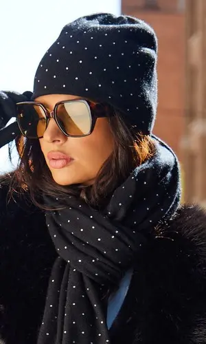 Generation Love Norah Crystal Beanie - Black