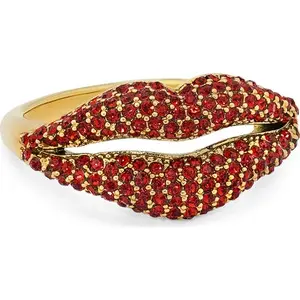 Kate Spade New York Pavé Lip Statement Ring - Red