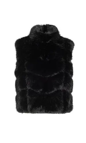 Generation Love Rosario Faux Fur Vest - Black