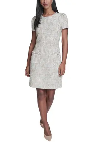 Karl Lagerfeld Sequin Tweed Sheath Dress