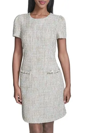 Karl Lagerfeld Sequin Tweed Sheath Dress