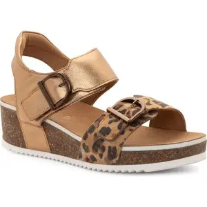 ARA Nova Slingback Platform Wedge Sandal - Nature/whisky
