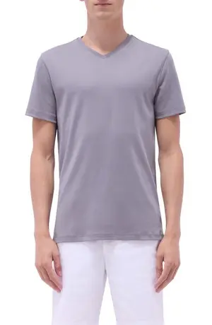 Bugatchi Holden Pima Cotton T-shirt - Zinc