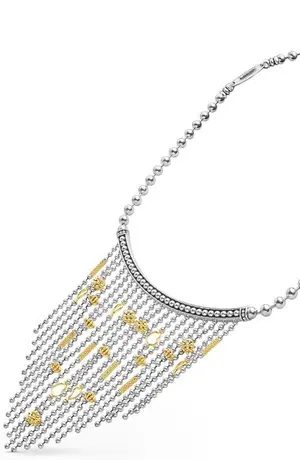 Lagos Two-tone Caviar Multi-strand Necklace