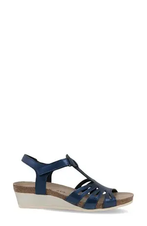 Naot Starlet Wedge Sandal - Polar Sea Leather