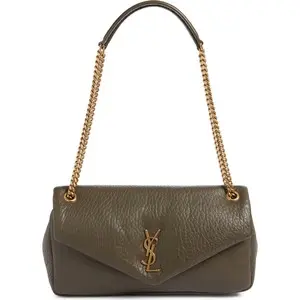 Saint Laurent Medium Calypso Leather Shoulder Bag