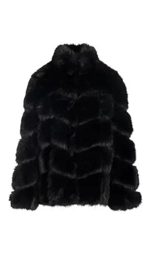 Generation Love Louisa Faux Fur Jacket - Black
