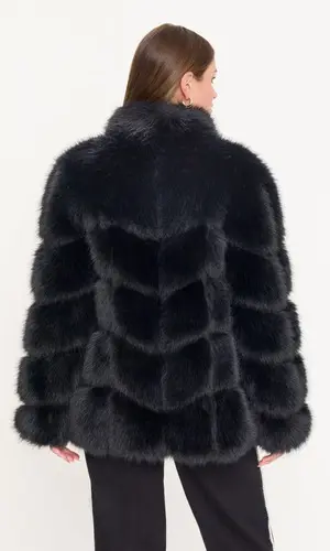 Generation Love Louisa Faux Fur Jacket - Black