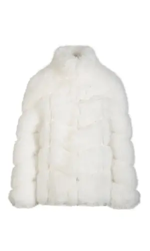 Generation Love Louisa Faux Fur Jacket - White