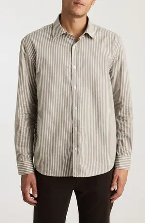 MAVI Stripe Flannel Button-up Shirt