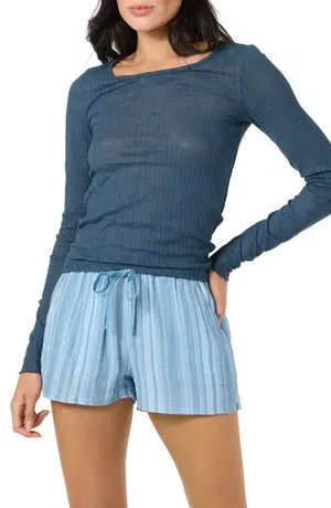 O'Neill Marliz Pointelle Long Sleeve Top - Slate