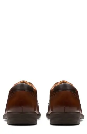 Clarks Eldredge Cap Toe Derby - Dark Tan Leather